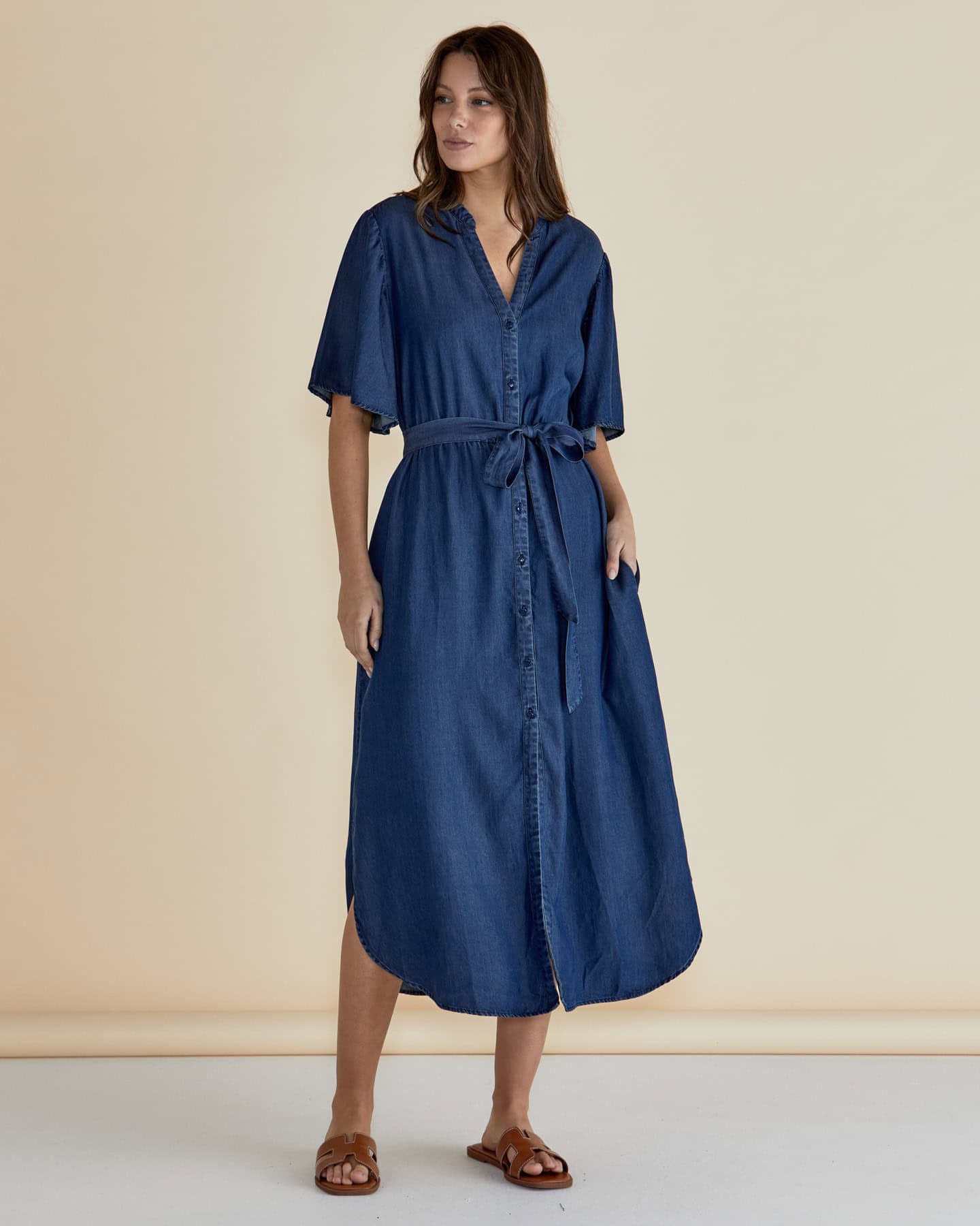 Dresden Lyocell Dress - Dark Indigo | Expressions Boutique