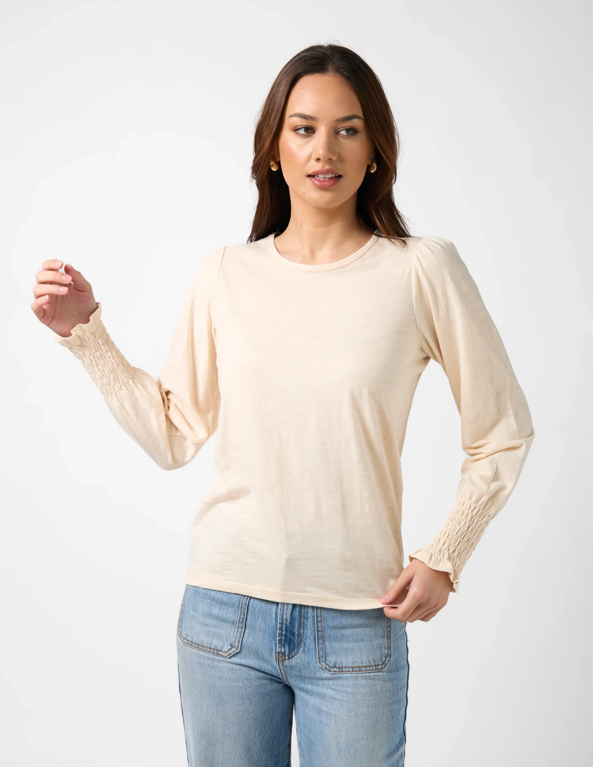Stella Essentials Neve Top - Chalk | Expressions Boutique